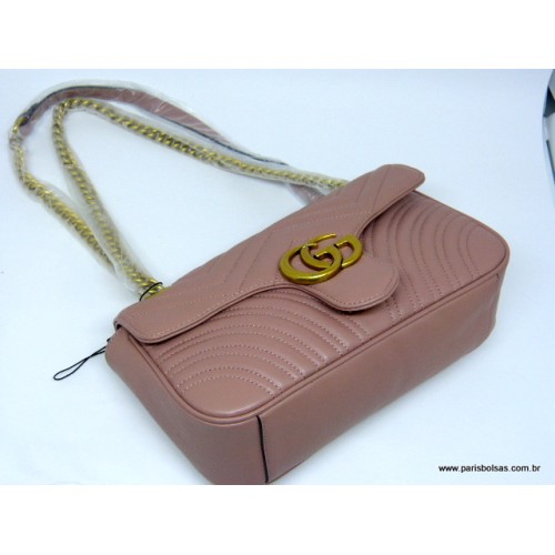 Bolsa Gucci Marmont Matelasse Media - Bolsa Gucci de corrente
